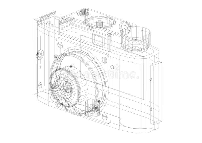 Digital Camera Architect Blueprint Stock Illustration - Illustration of ...