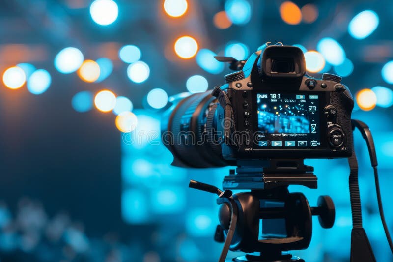 Digital Camera with a Bokeh Background Stock Image - Image of isolated ...