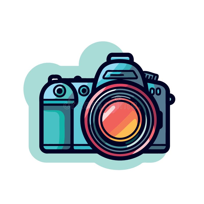 The Camera Colorful Icons Set Vector EPS10, Great for Any Use. Stock ...