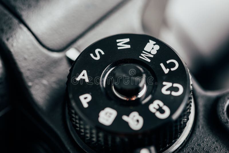 Digital Camera Control Dial Showing Aperture, Shutter Speed, Manual and ...
