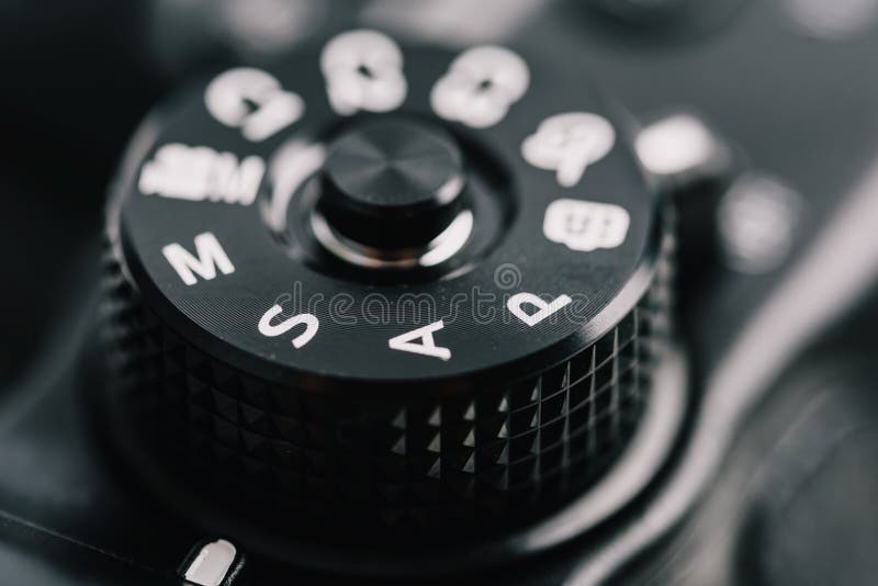 Digital Camera Control Dial Showing Aperture, Shutter Speed, Manual and ...