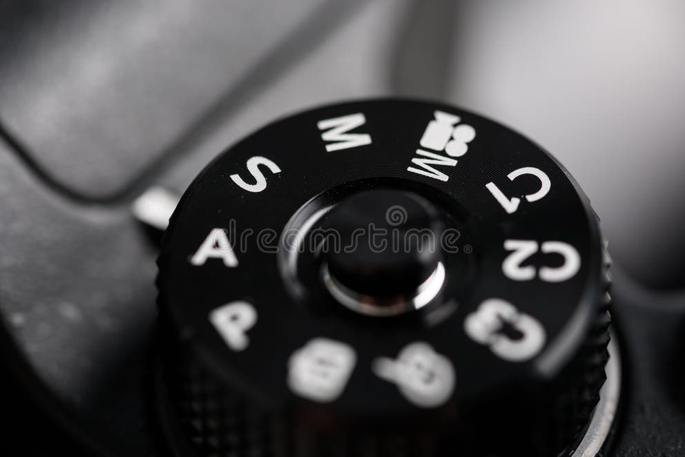 Digital Camera Control Dial Showing Aperture, Shutter Speed, Manual and ...