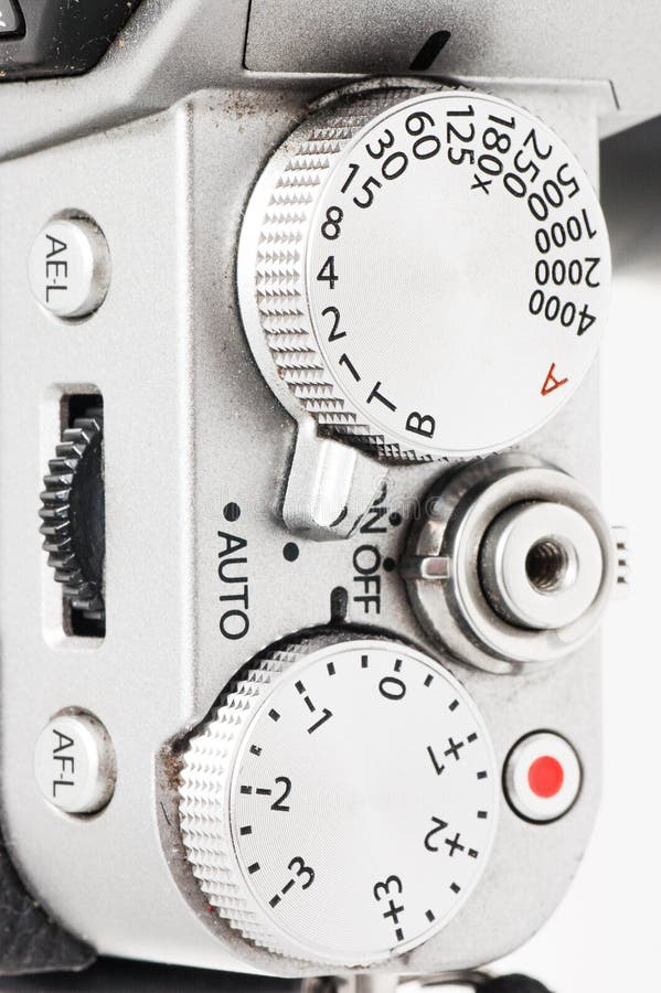 Digital Camera Exposure Mode Dials and a Release Button Stock Photo ...