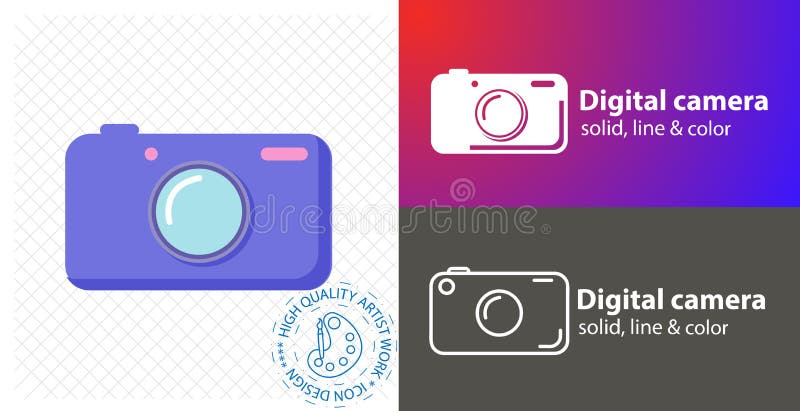 Camera Icon Background. Multimedia Icon Background Stock Vector ...