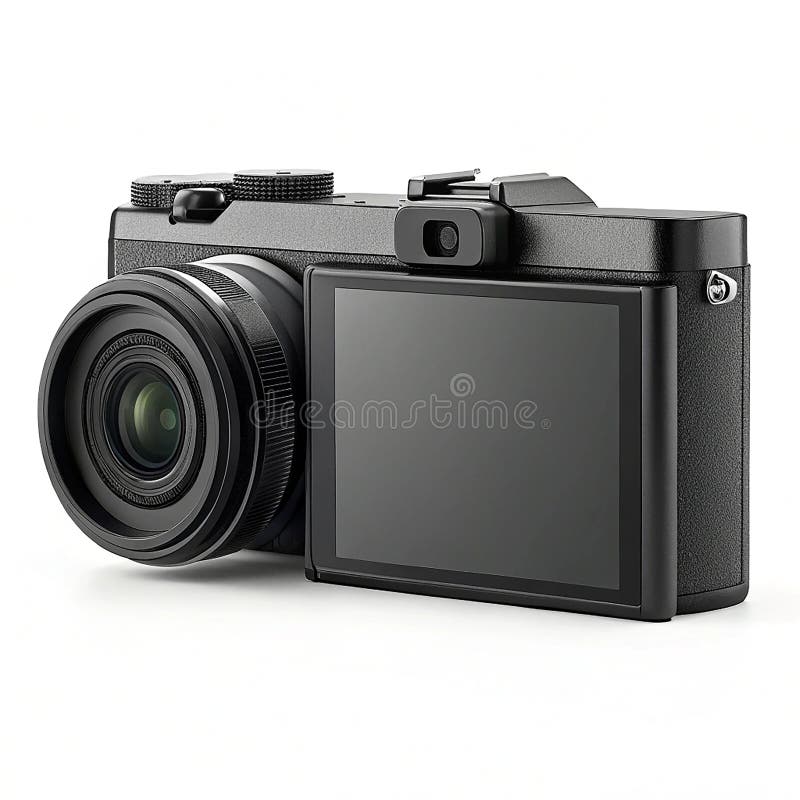 Digital Camera with Flip Screen for Vlogging Stock Illustration ...
