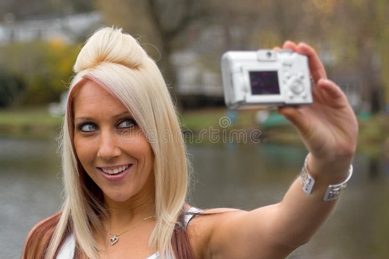 Digital Camera Fun stock photo. Image of snap, smiling - 7645616