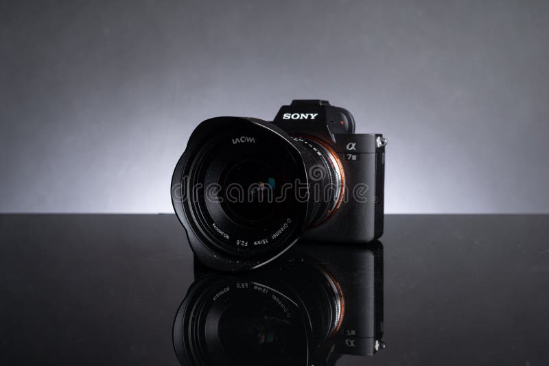Digital Camera with Gray Background Editorial Photography - Image of ...