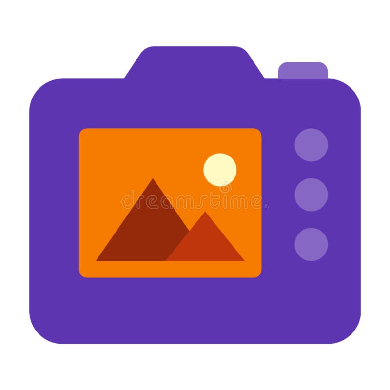Digital camera icon stock illustration. Illustration of media - 258511813