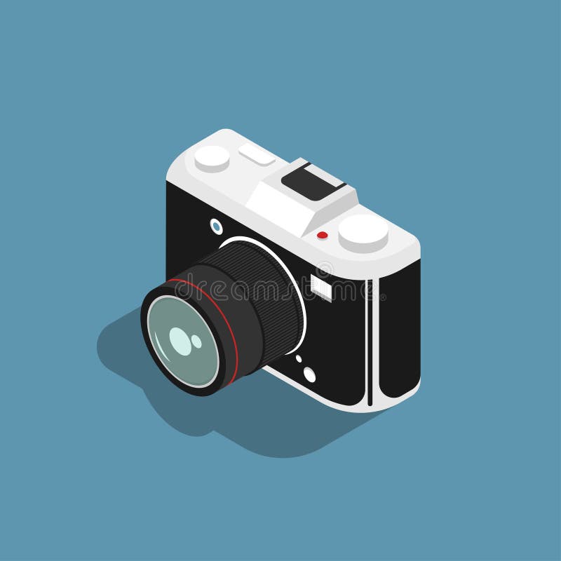 Digital Camera Isometric Design. Stock Vector - Illustration of camera ...