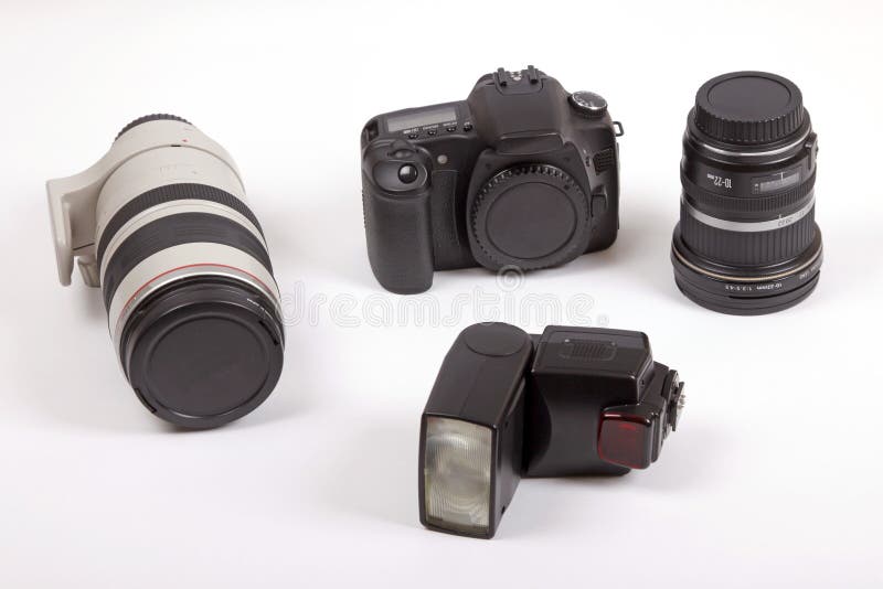 Digital Camera Kit stock image. Image of equipment, lens - 11841479