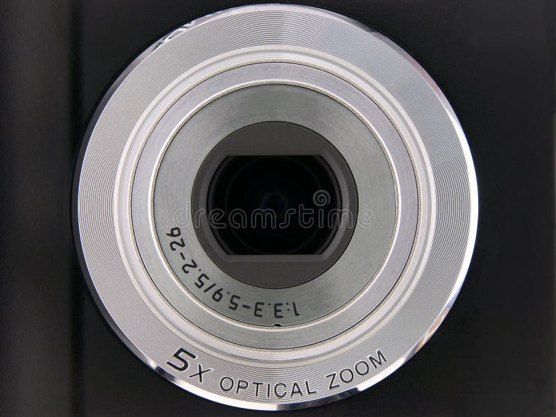 Digital Camera Lens 5X Optical Zoom Stock Image - Image of photograph ...