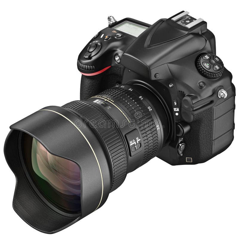 Digital Camera, Lens Optics Zoom Stock Illustration - Illustration of ...