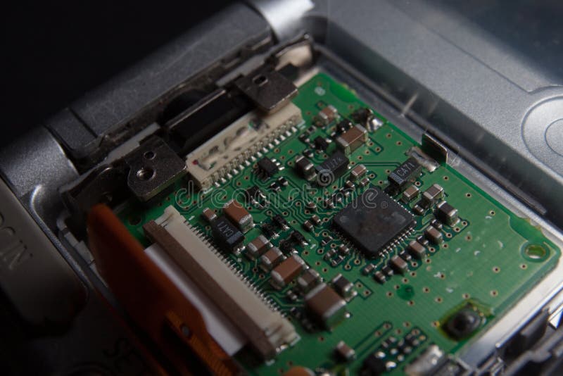 Digital Camera Mainboard and Parts Stock Image - Image of micro ...