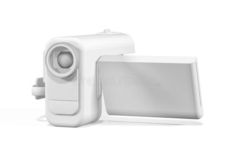 Digital Camera Mockup Isolated on a White Background Stock Illustration ...