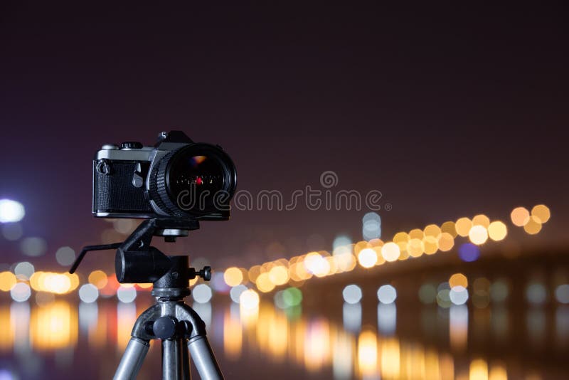 Digital Camera the Night View of City. Stock Photo - Image of confluent ...