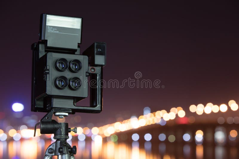 Digital Camera the Night View of City. Stock Image - Image of blur ...