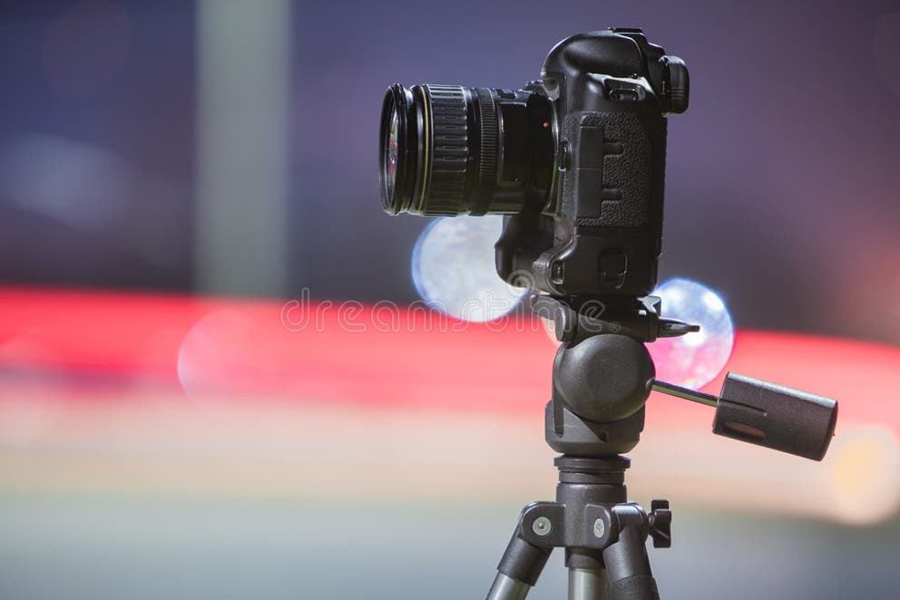 Digital Camera the Night View of City. Stock Photo - Image of black ...