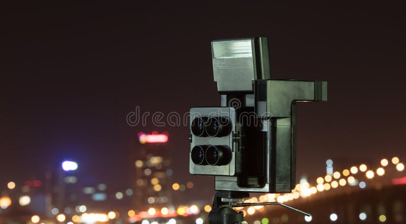 Digital Camera the Night View of City. Stock Image - Image of camera ...
