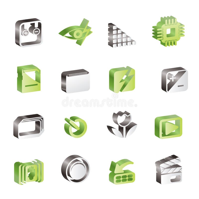 Digital Camera Performance Icons Stock Vector - Illustration of ...