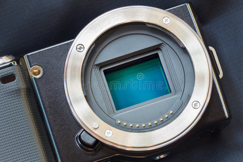 Digital CMOS Sensor and Lens from Phone Camera Stock Image - Image of ...