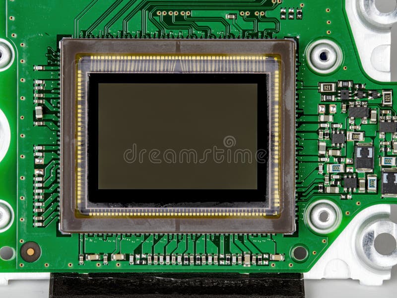 Digital Camera Sensor and Circuit Board Stock Image - Image of repair ...