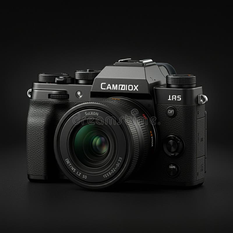 A Digital Camera with a Sleek, Black Design Features a Textured Grip ...
