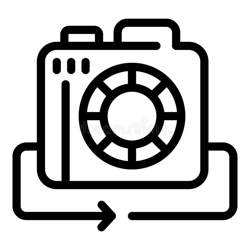Digital Camera Taking Photos Icon Outline Vector. Capturing and Storing ...