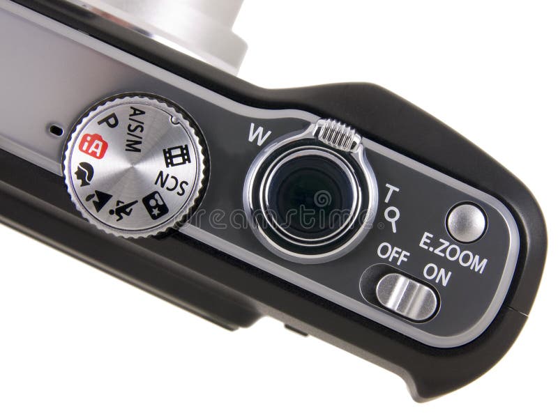 Digital Camera Top Controls Close Up Stock Image - Image of exposure ...