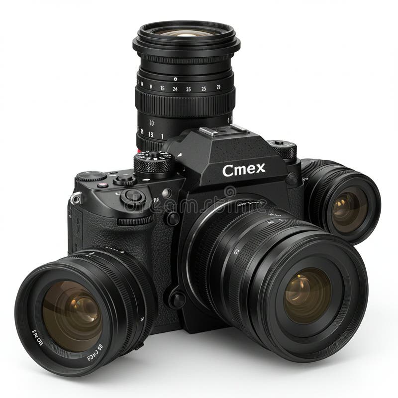 A Digital Camera with a Unique, Artistic Design Featuring Multiple ...