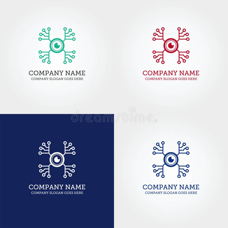 Digital Camera Vision Tech Logo Icon Template Stock Illustration ...