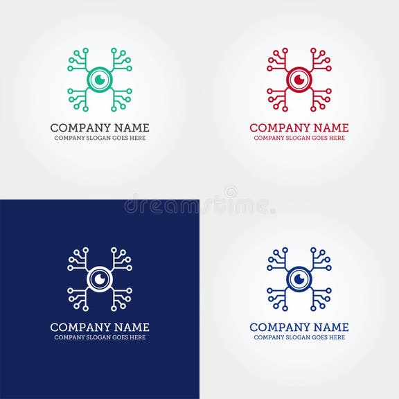Digital Camera Vision Tech Logo Icon Template Stock Illustration ...