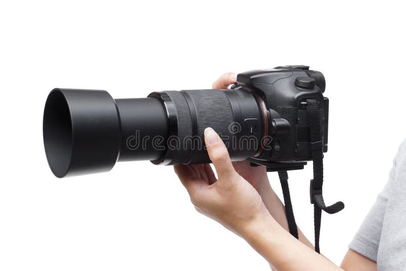 Digital Camera with Zoom Lens Stock Image - Image of photograph ...