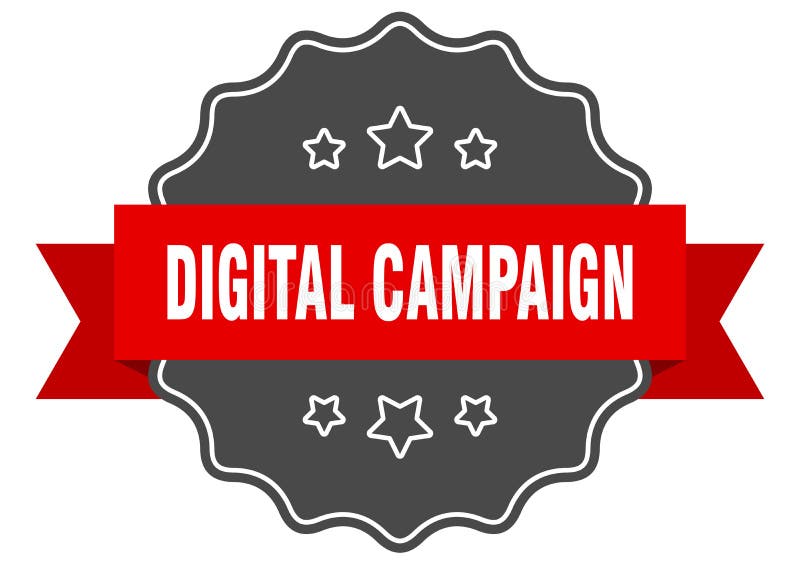 Digital Campaign Label. Digital Campaign Isolated Seal. Sticker. Sign ...