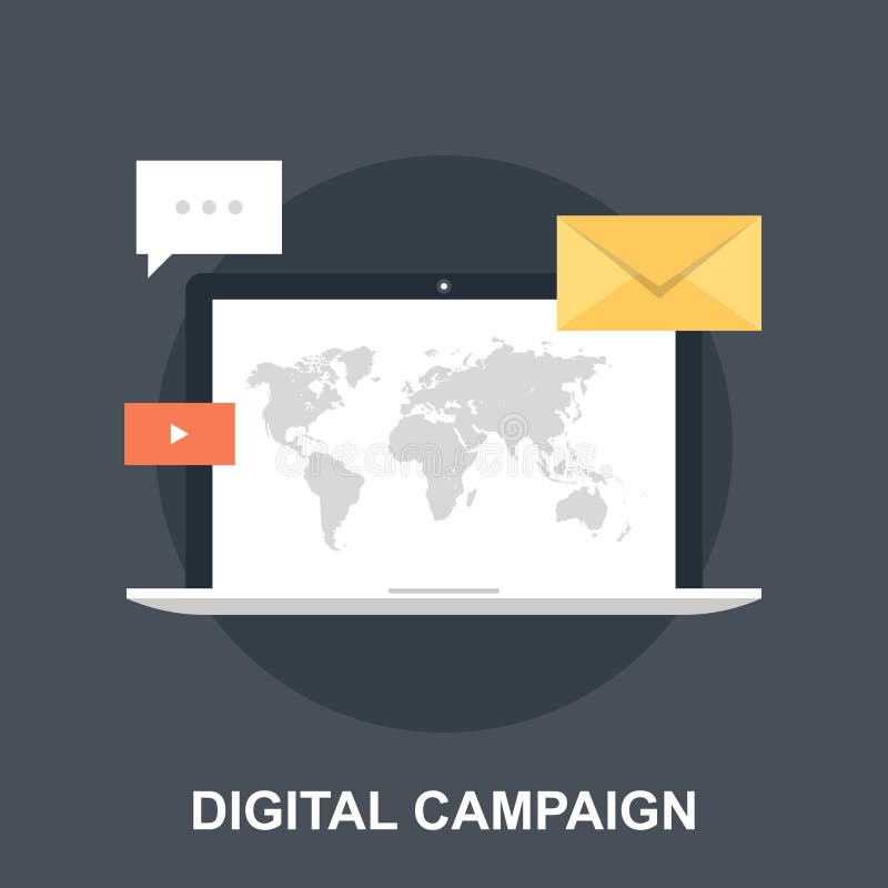 Digital Campaign Vector Illustration Concept Stock Illustration ...