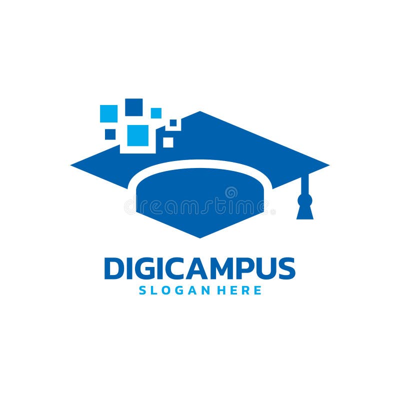 Digital campus logo vector stock vector. Illustration of icon - 243002927