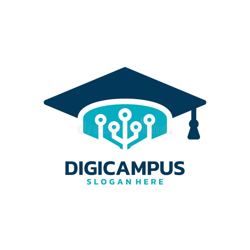 Digital campus logo vector stock vector. Illustration of fast - 243514069
