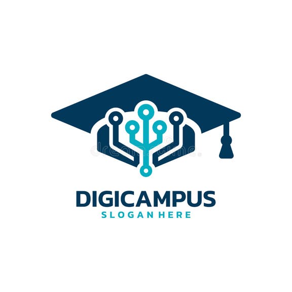 Digital campus logo vector stock vector. Illustration of diploma ...