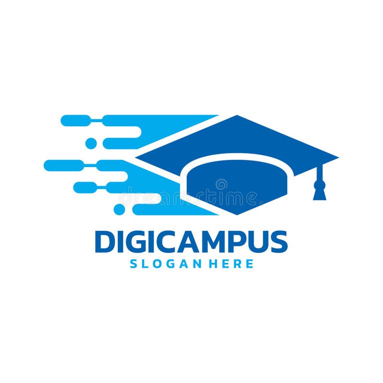 Digital campus logo vector stock vector. Illustration of data - 243292550