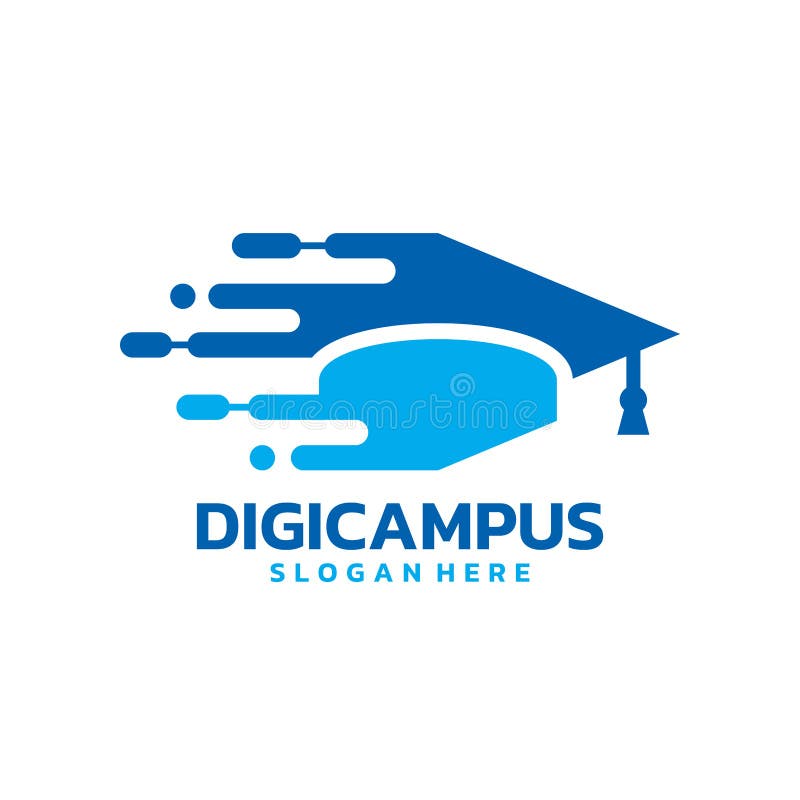 Digital campus logo vector stock vector. Illustration of design - 243292573