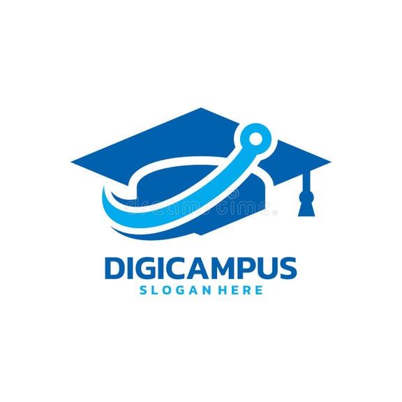 Digital campus logo vector stock vector. Illustration of network ...