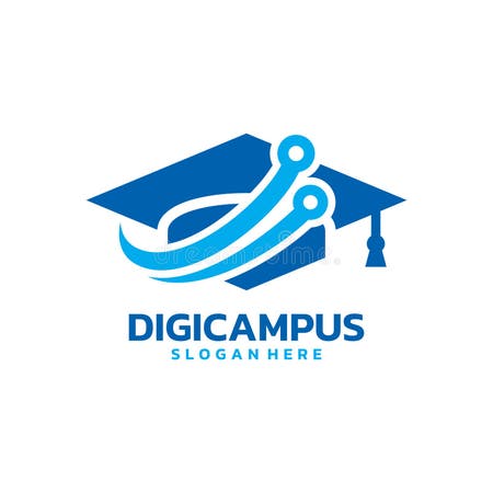 Digital campus logo vector stock vector. Illustration of fast - 243514069