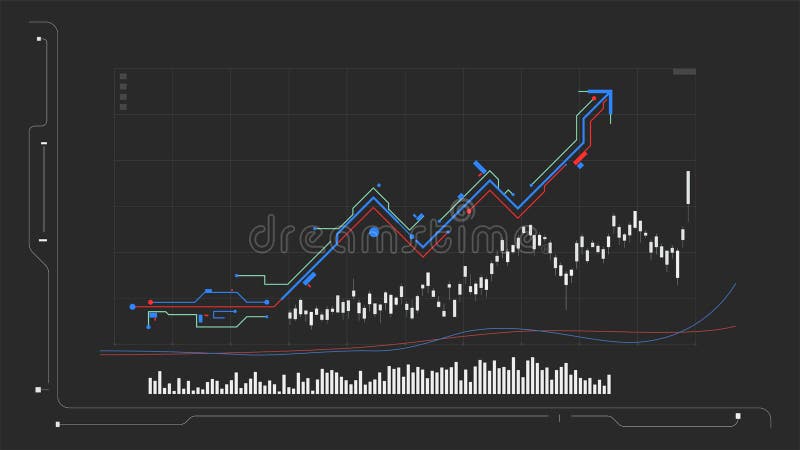 Digital Candle Stick Chart Stock Market Background Stock Vector ...