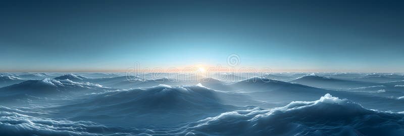 Digital Canvas: Serene Earthly Elements on a Gradient Blue Background ...