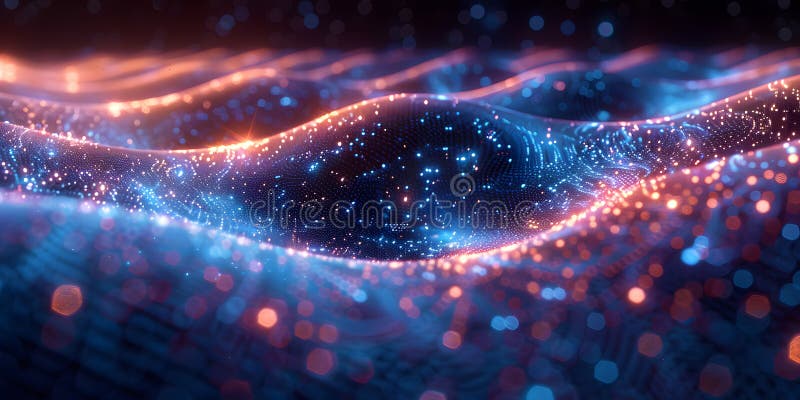 Digital Canvas: Swirling Patterns and Gradient Effects in Futuristic ...