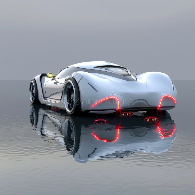 Digital Car of Glowing 3d Triangular Polygons Stock Illustration ...