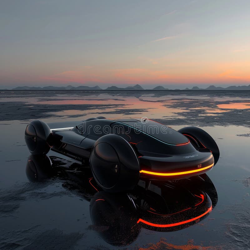 Digital Car of Glowing 3d Triangular Polygons Stock Illustration ...