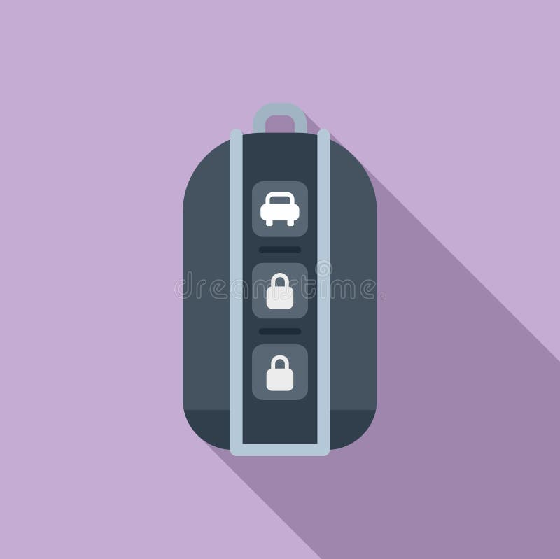 Digital Car Key Icon Flat Vector. Smart Remote Button Stock ...