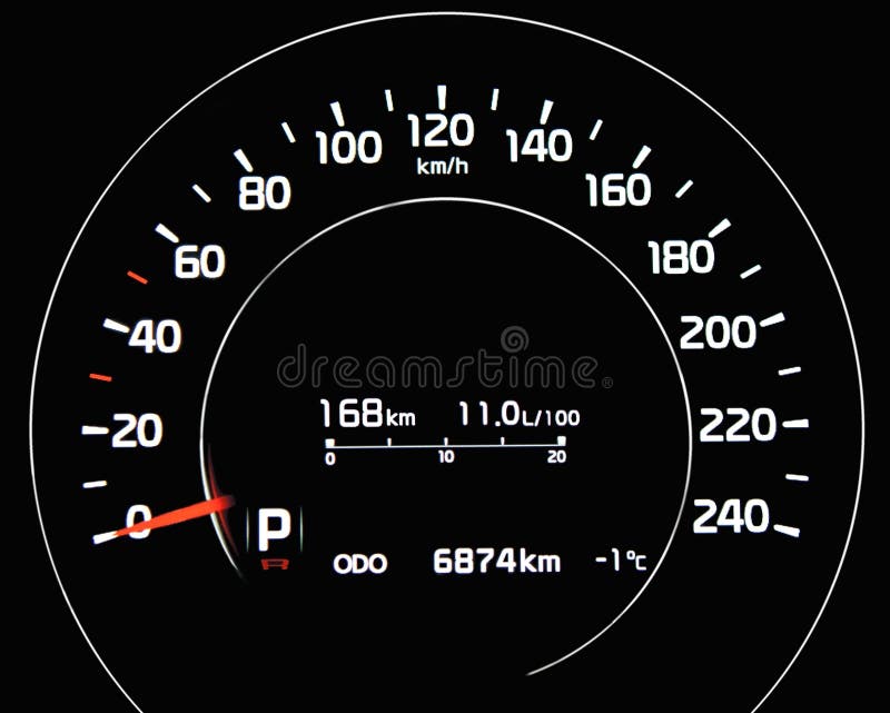 Speedometer on Black Background Stock Photo - Image of colorful, close ...