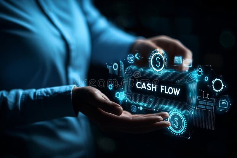 Digital Cash Flow Concept Visualization Stock Illustration ...