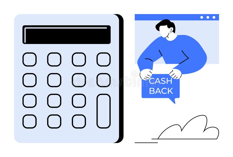 Digital Cashback Reward Program with Light Blue Theme and Modern Vector ...